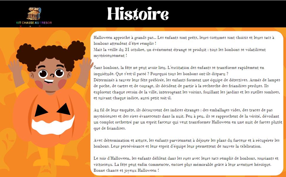 Chasse au trésor Halloween à imprimer 5-7 ans-Kit Chasse au Trésor